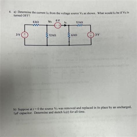 Solved A Determine The Current Io From The Voltage Chegg Com