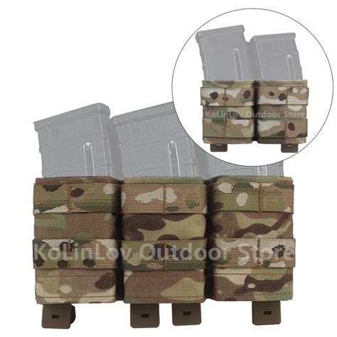 556 트리플 매거진 파우치 전술 더블 매거진 가방 Molle 시스템 홀스터 홀더 사냥 군사 M4 Airsoft 액세서리