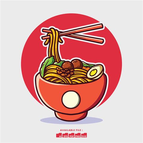 Hand Drawn Cute Ramen Illustration 21433189 Vector Art At Vecteezy