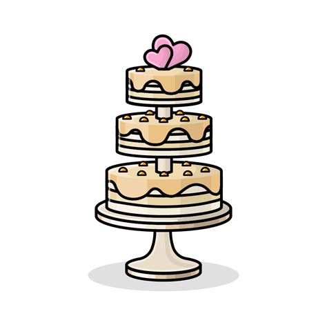 Modern Wedding Cake Clipart