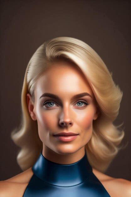 A Beautiful Blonde In Tight Futuristic Clothing Facing The Camera