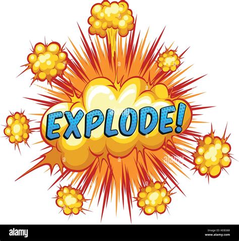 Word Explode With Cloud Explosion Background Stock Vector Image And Art