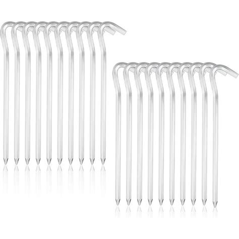 Lot De 20 Sardines De Tente En Aluminium De 18 Cm Solides Pour