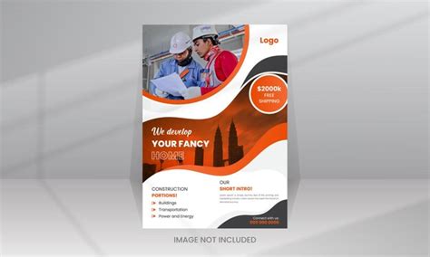 Premium Vector Building Development Flyer Template With Photo For Developer