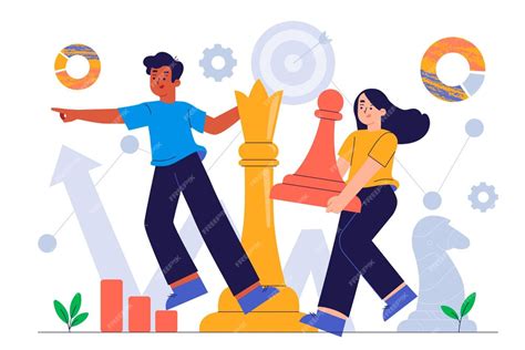 손으로 그린 그림 비즈니스 전략 무료 벡터