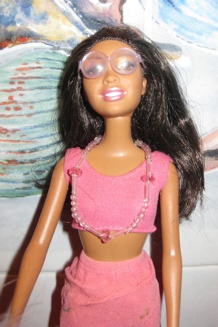 Mattel Aa Black Barbie~nikki Beach Doll~beautiful Brandi Face~bendleg