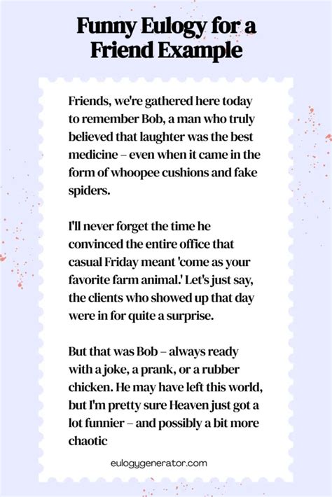 25 Eulogy Examples For A Friend Eulogy Generator