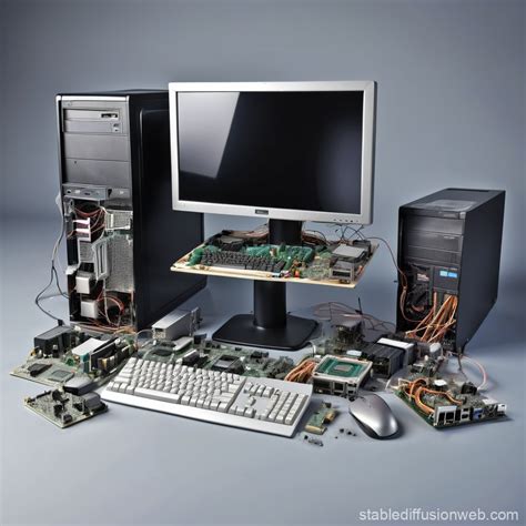 Exploded View Of Desktop Computer Stable Diffusion Online