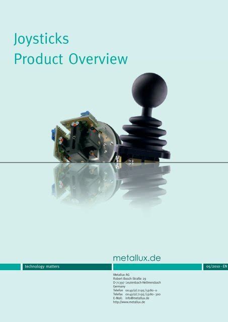 Joysticks Product Overview Metallux AG
