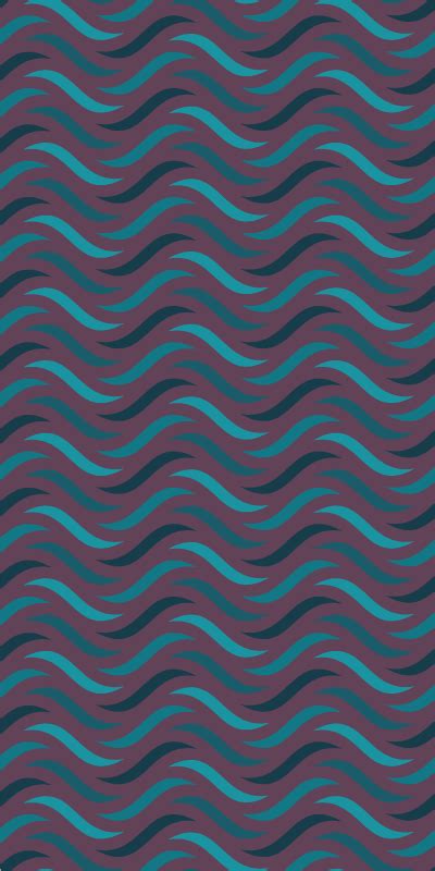 기하학적 벽지 물결 모양의 패턴