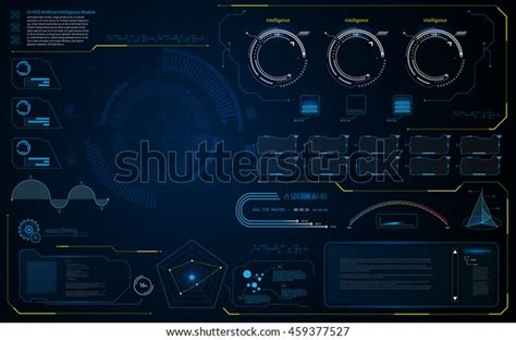 abstract hud ui interface data diagnostics stock vector royalty free