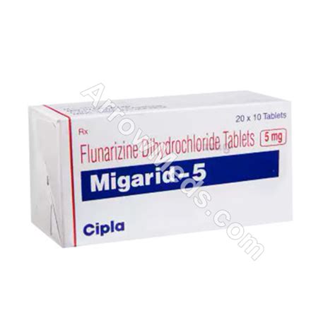 Buy Migarid 5mg Flunarizine Genuine Medicine Online At Arrowmeds
