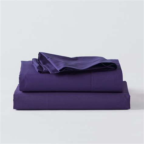 Premium Percale Fitted Sheet Purple
