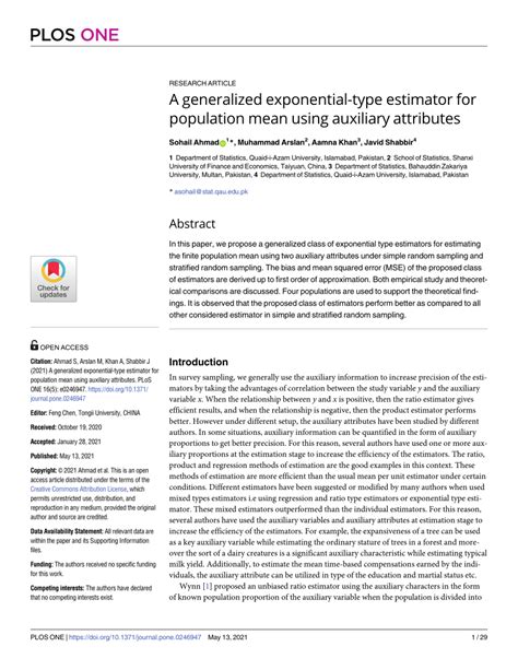 Pdf A Generalized Exponential Type Estimator For Population Mean