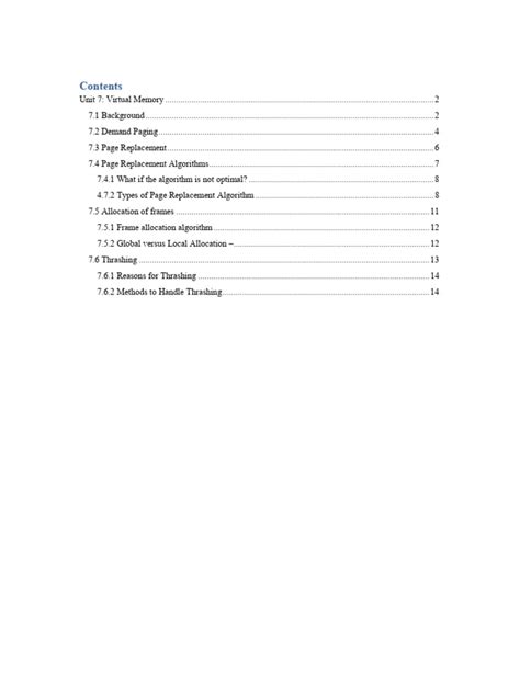 Os Unit 4 Virtual Memory Pdf Computer Data Storage Operating System
