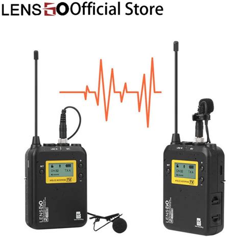 Lensgo Lwm 328c Wireless Microphone Lapel Lavalier Condensador