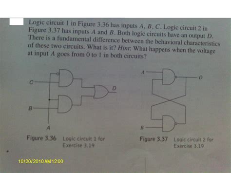 solved logic circuit 1 in figure 3 37 has inputs a b c