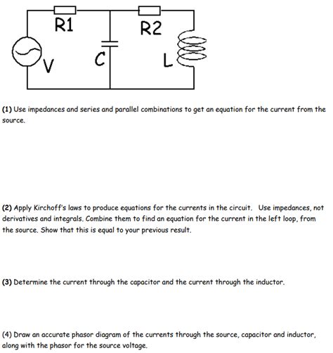 Solved 1 Use Impedances And Series And Parallel