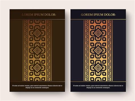 Premium Vector Luxury Geometric Pattern Flyer Text Design