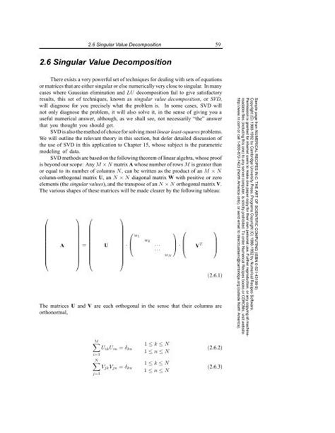 Svd Numerical Recipe In C 3map