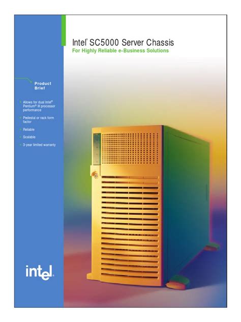 Intel Sc5000 Server Chassis For Highly Reliable E Business Solutions