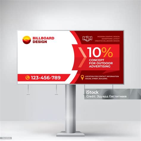 게시판 야외 광고에 대 한 창조적 인 디자인 사진과 텍스트에 대 한 세련 된 기하학적 배경 제품 홍보를 위한 배너 템플릿입니다 간판에 대한 스톡 벡터 아트 및 기타 이미지
