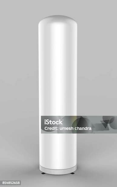 최대 백색 빈 관 큰 기둥 열 광 어 하늘 바람 댄서 모의 광고 조명된 풍선 및 템플릿 디자인 3d 렌더링 그림입니다 0명에 대한 스톡 사진 및 기타 이미지 Istock