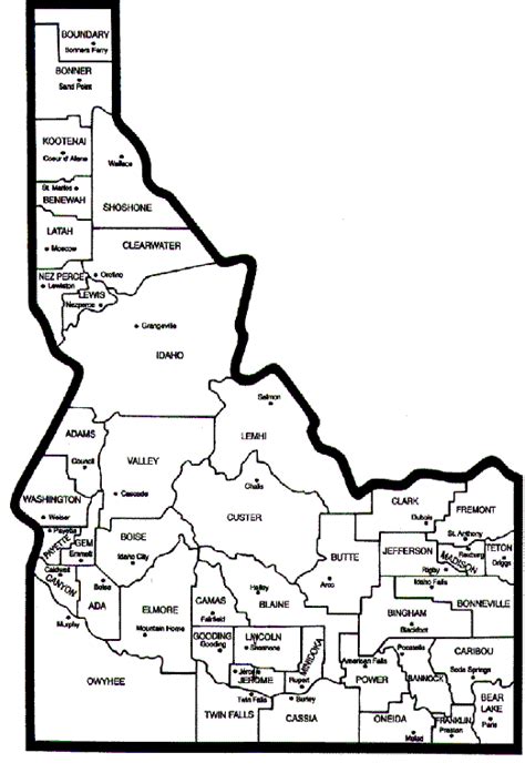Idaho County Map