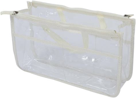 Jp Jppium（ジュピウム） 透明なバッグインバッグ インサート 化粧品 ガジェット 財布（ベージュ） ファッション