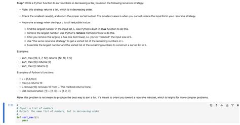 Solved Step 1 Write A Python Function To Sort Numbers In