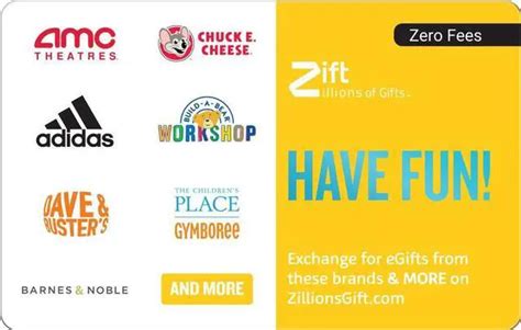 Zift Zillions Have Fun 25 T Card Email Delivery