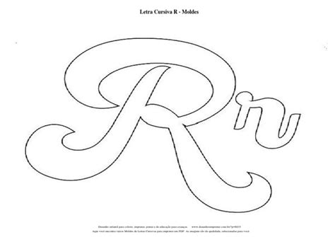 Moldes De Letras Cursivas Para Imprimir Letra Cursiva R Pdf
