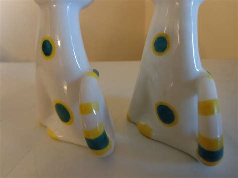 Vintage Cat Salt And Pepper Shakers Polka Dot Ceramic Made In Japan