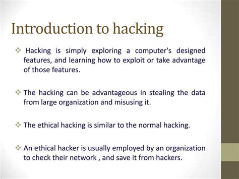 ethical hacking basics pptx