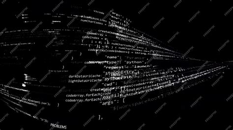 Premium Photo 3d Rendering Abstract Code In The Virtual Space The Computer Code Is Bent In