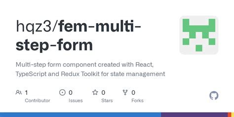 Github Hqz3fem Multi Step Form Multi Step Form Component Created