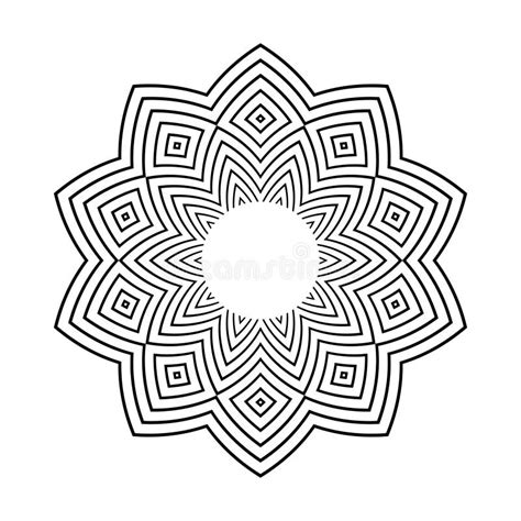 Decorative Circle Radial Pattern Round Design Element Stock Vector Illustration Of Isolated