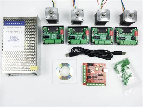 Cnc Mach3 Usb 4 Axis Kit 4pcs Tb6560 Driver Mach3 Usb Stepper Motor