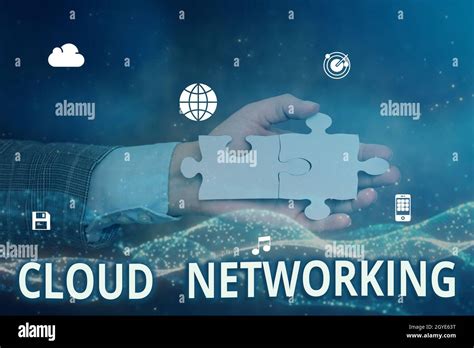 Conceptual Caption Cloud Networking Business Approach Sourcing And