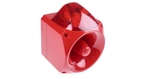 Pnv 0006 Klaxon Pnv Series Red Siren Ip66 24v 110 Db 1m Rs