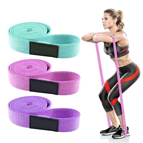Набор длинных тканевых фитнес резинок StretchFit 200см*3см для ...