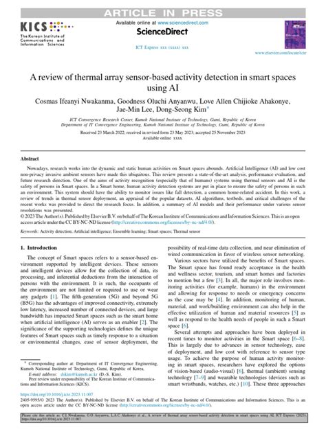 A Review Of Thermal Array Sensor Based Activity Detection In Smart