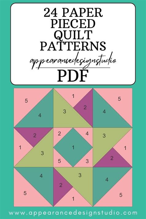 Foundation Quilt Blocks Foundation Quilt Blocks 24 Paper Pi Paper