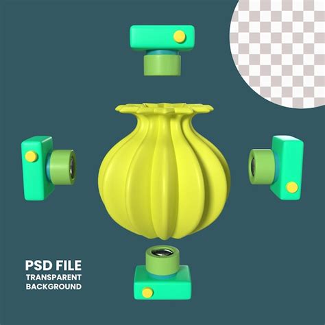Premium Psd Photogrammetry 3d Illustration Icon