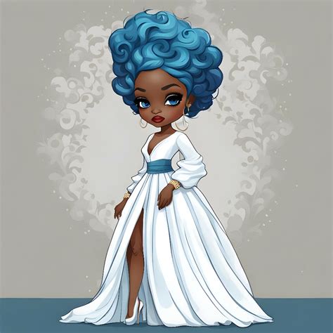 Chibi Girl With Blue Hair