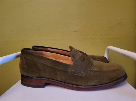 Loake Loake Eton Green Suede Penny Loafers Uksz7 5 Us8 5 Grailed