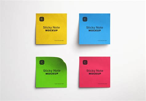 Sticky Notes Mockup Custom Scene