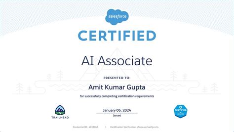 Amit Kumar Gupta On Linkedin Salesforcecertified Ai Trailhead