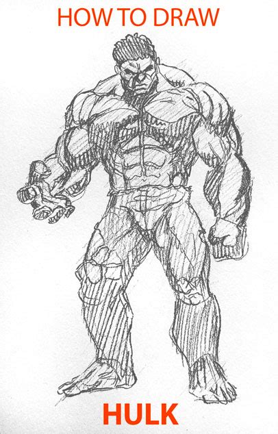 How To Draw Hulk Step By Step Marvel Characters Draw
