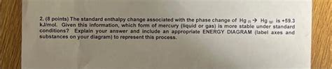 Solved The Standard Enthalpy Change Associated With The Chegg